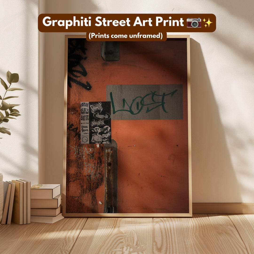 Graphiti Street Art Photography Print - Unframed - Urban Wall Decor ...