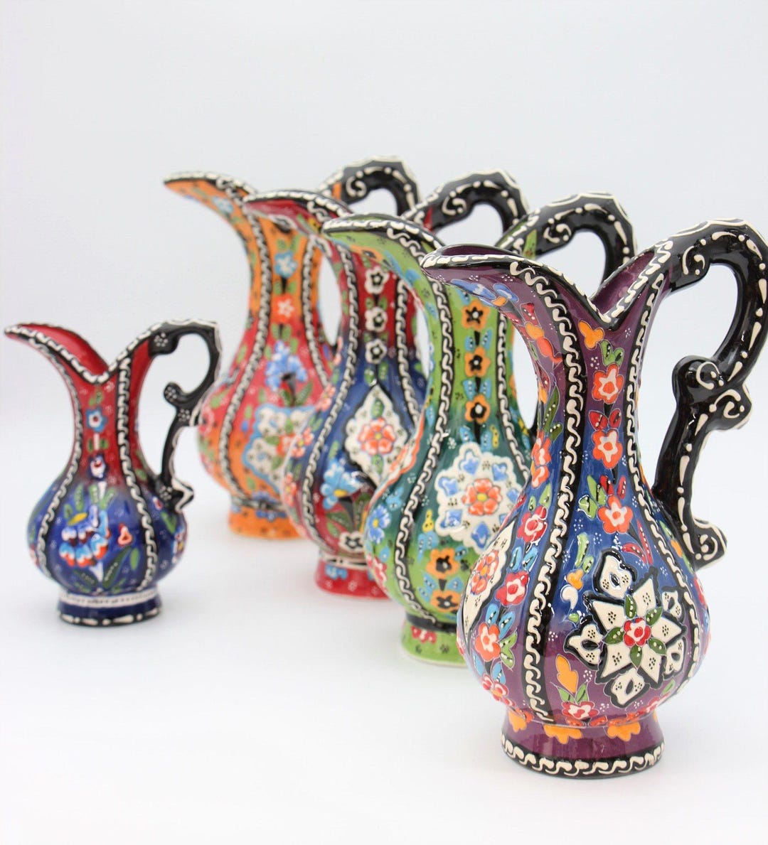 Turkish Ceramic Vase Handmade Pottery Decorative Flower Vase Turkish ...