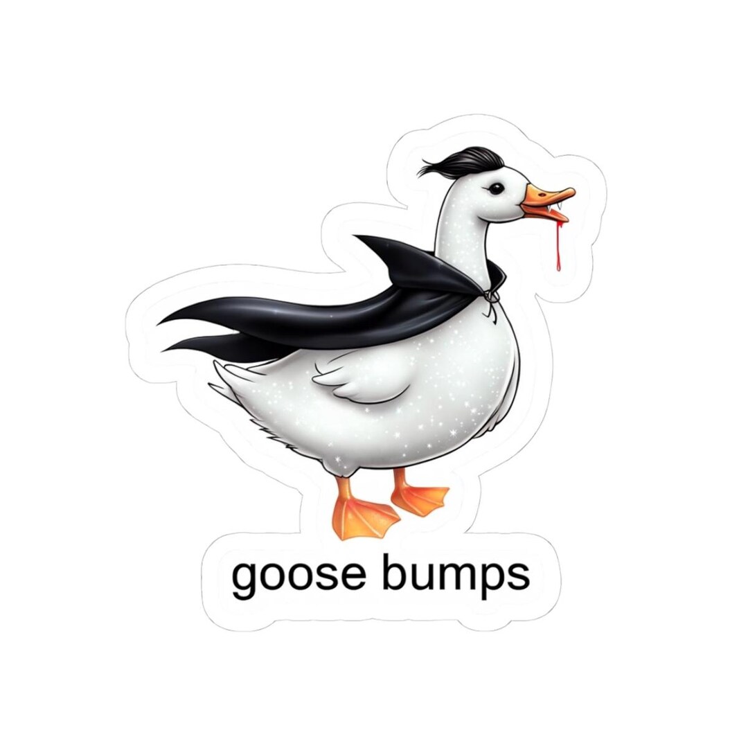 Vampire Goose Bumps Sticker: Funny Halloween Sparkles Decal - Etsy