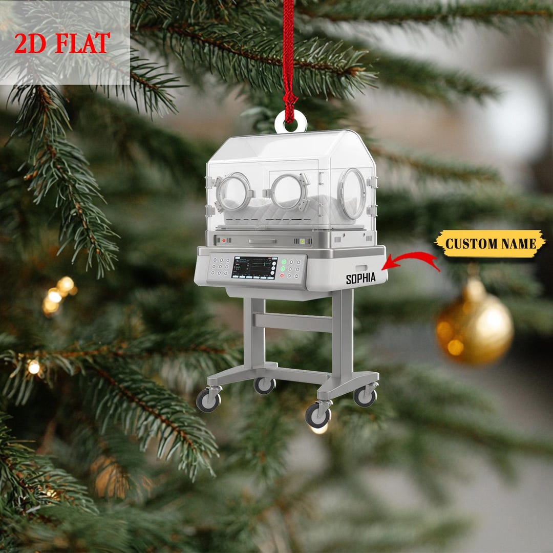 Personalized NICU Incubator Ornament, Custom Name Premie Baby Christmas ...