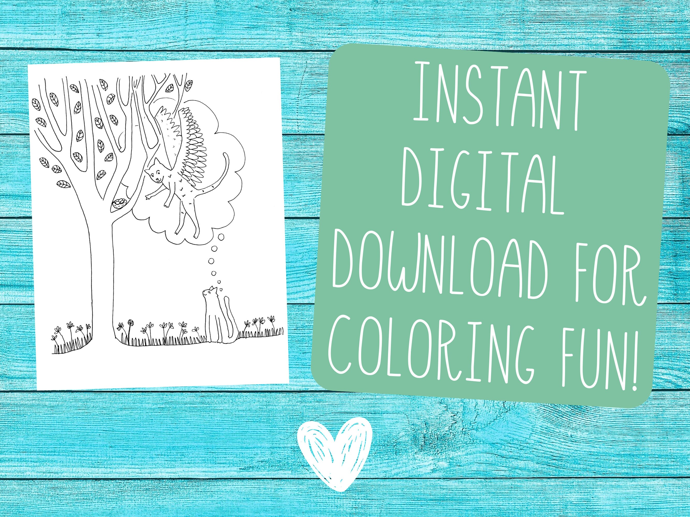 Sneaky Kitties Coloring Pages for Kids | Digital Download and Instant ...