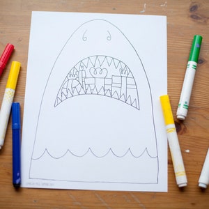 Happy Birthday Shark Kids Coloring Pages! Coloring Sheets for Kids and ...