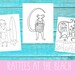 Ratties at the Beach | Coloring Pages for Kids | Pet Rat Art | Digital ...