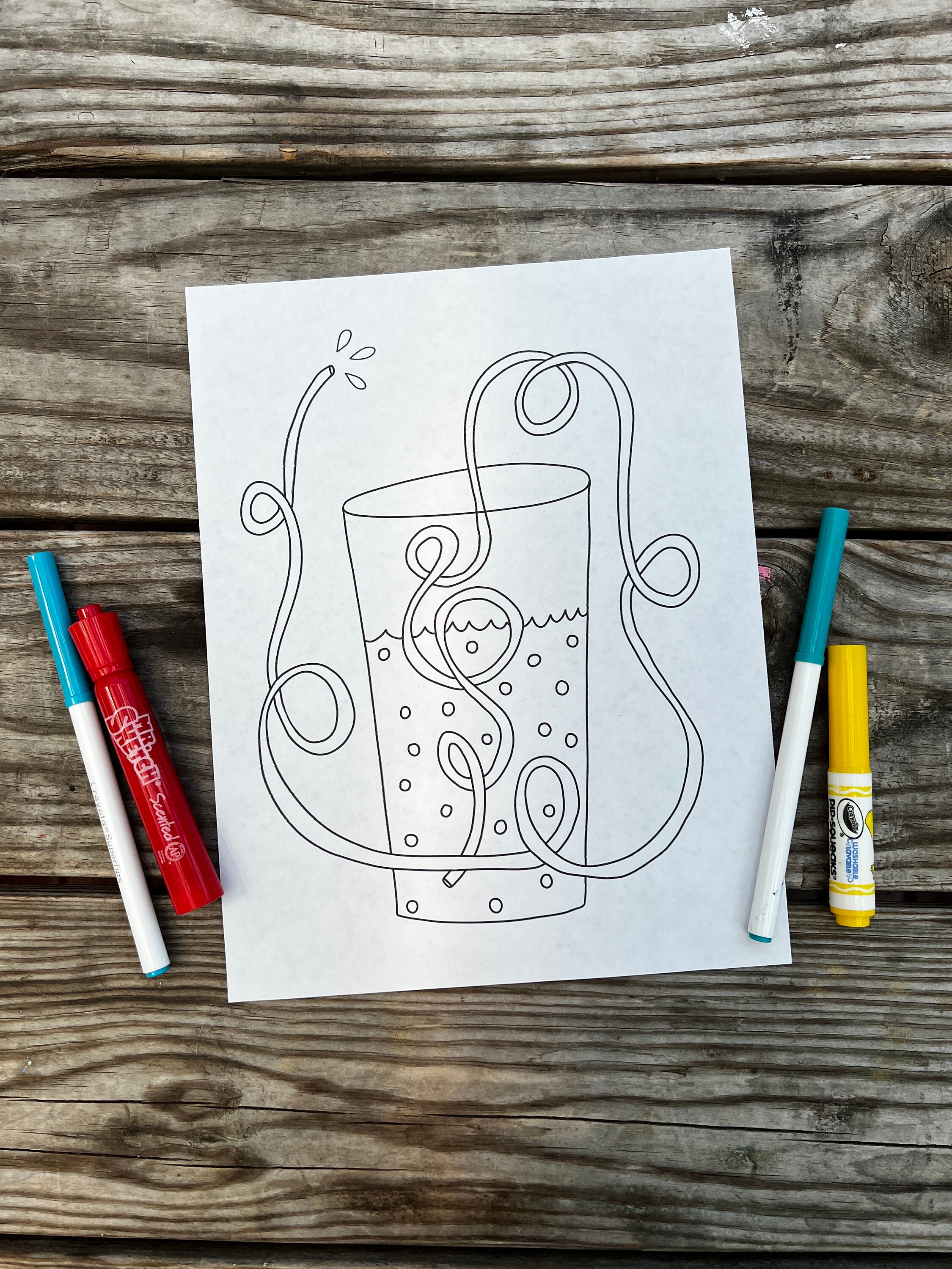 Sweet Popsicle Coloring Pages for Kids | Instant Printable for Summer ...