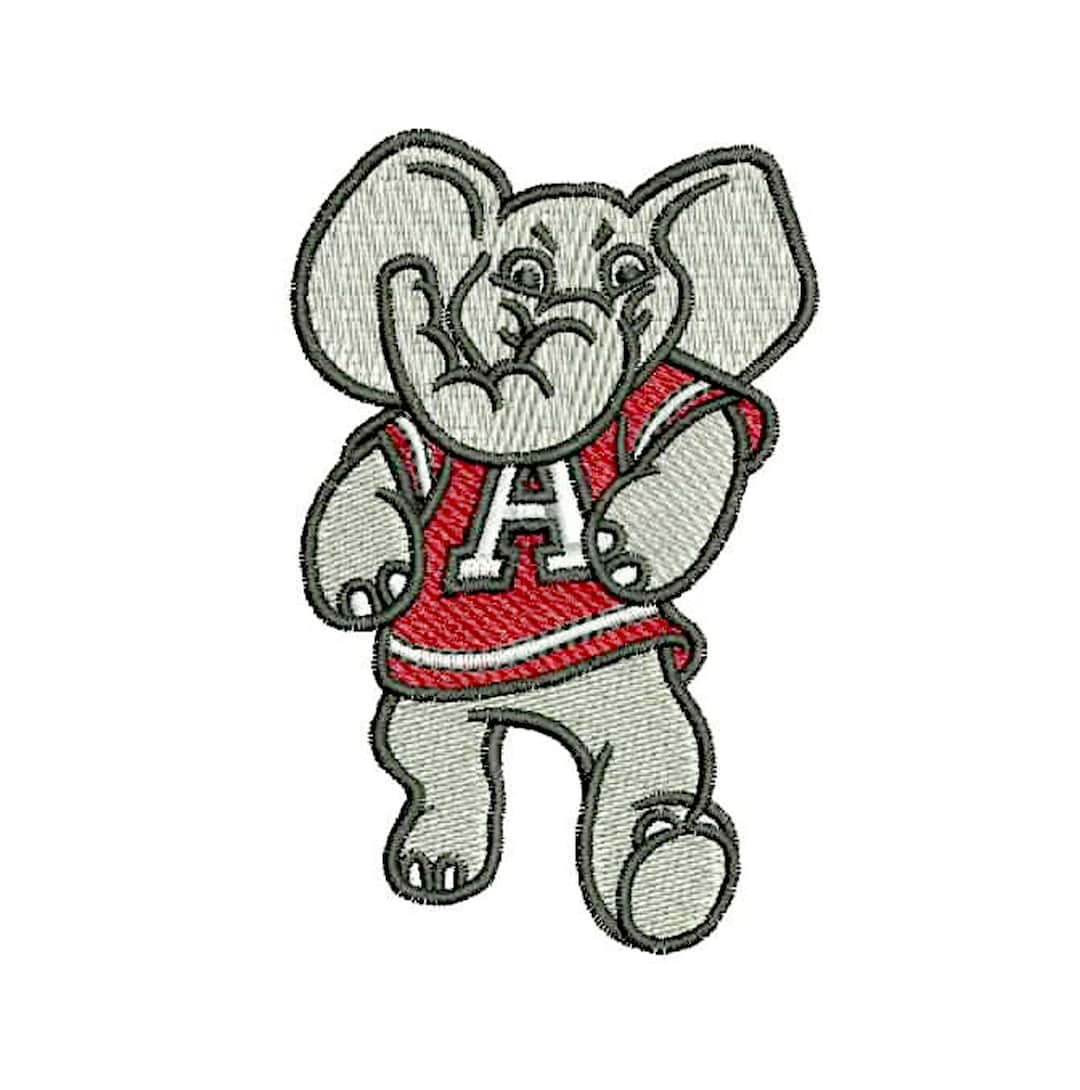 Alabama Elephant Embroidery Design: Single Jersey (instant Download) - Etsy