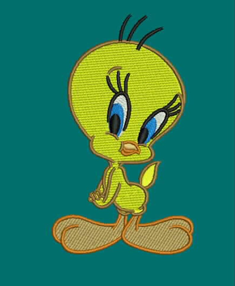 Tweety Bird Machine Embroidery Pattern Design Digital File Design ...