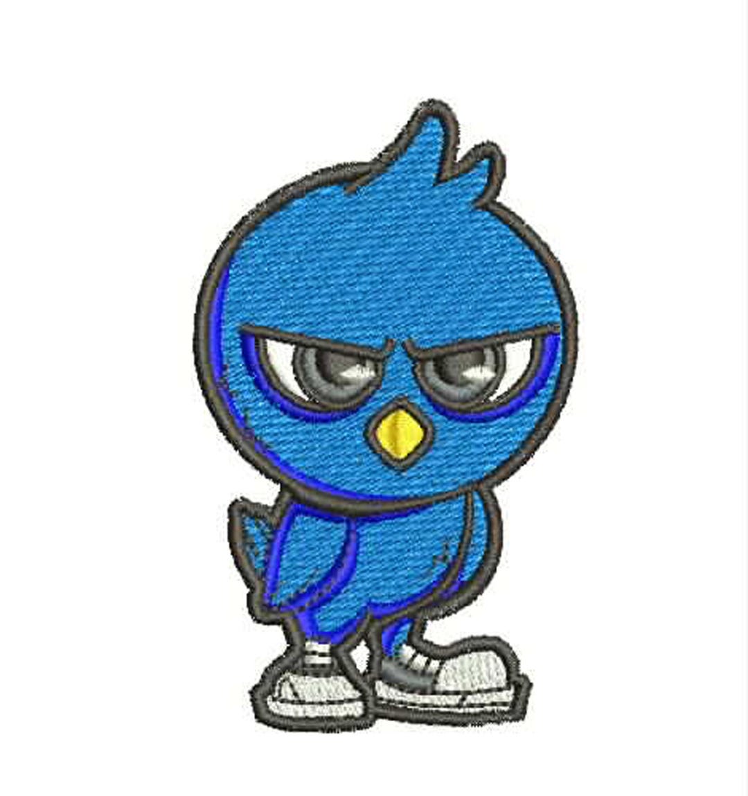 Angry Blue Bird Embroidery Design: Multiple Formats (digital Download ...