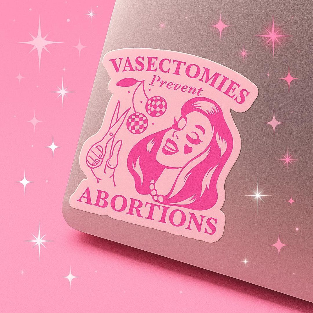 Funny Laptop Stickers Vasectomies Prevent Abortions| Funny Water Bottle ...
