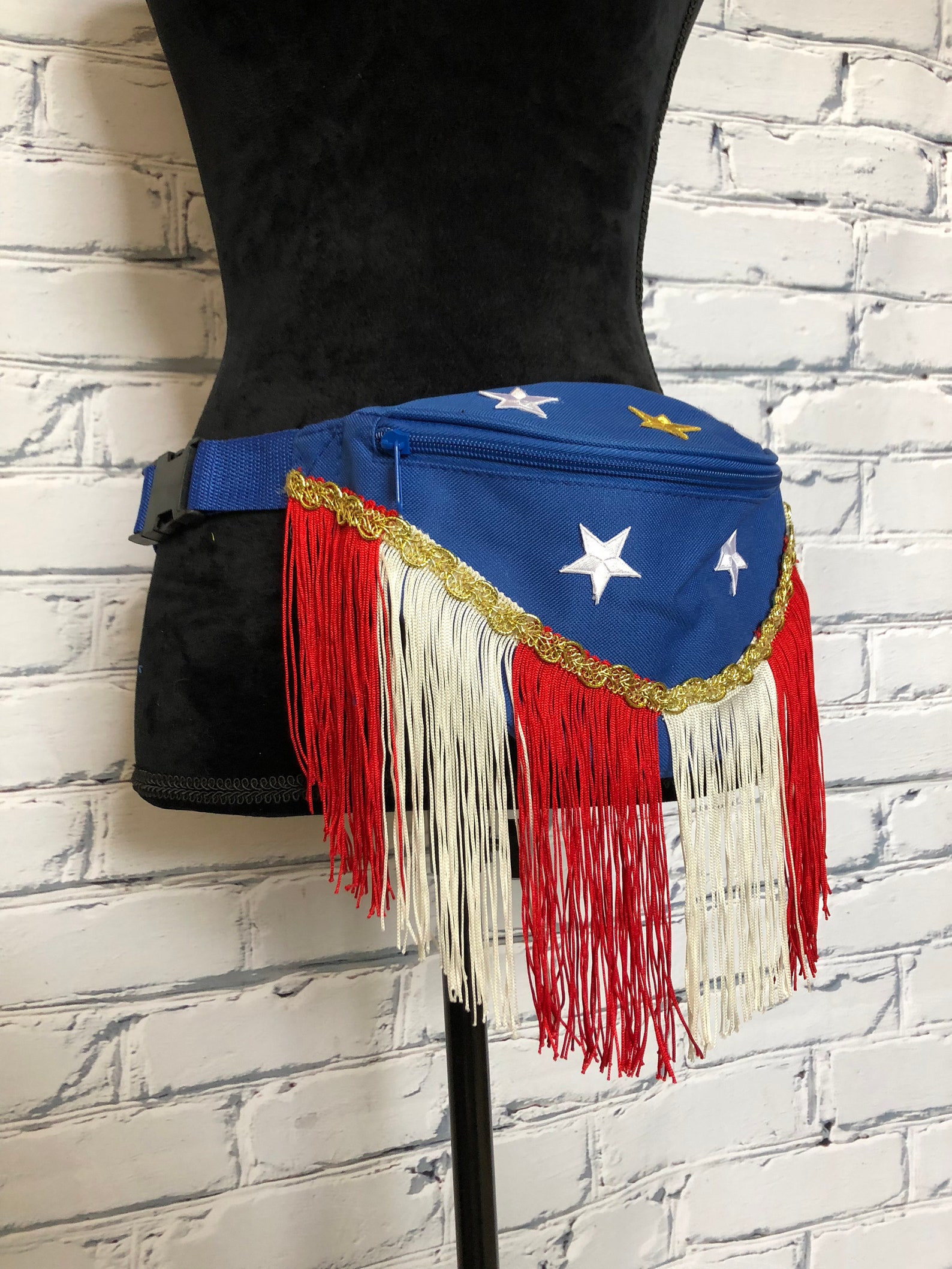 Red White and Blue American Flag Fanny Pack Rave Fanny Pack - Etsy