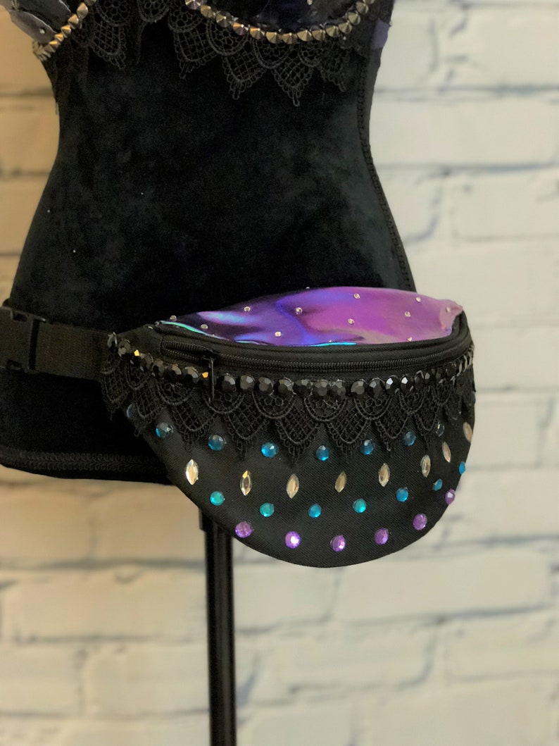 Holographic Galaxy Fanny Pack Rave Fanny Pack Festival - Etsy