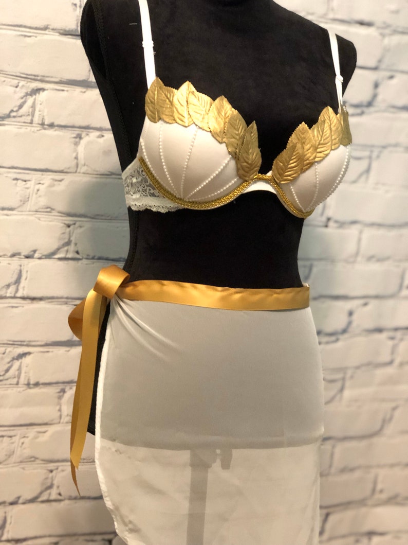 White and Gold Greek Goddess Wrap Skirt Perfect for Any Rave - Etsy