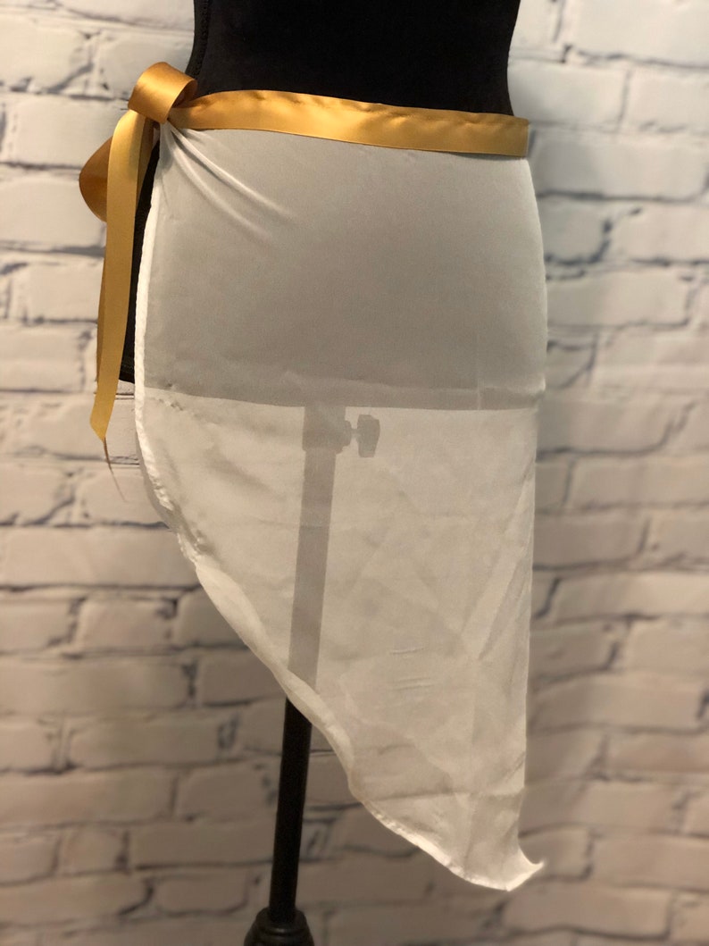 White and Gold Greek Goddess Wrap Skirt Perfect for Any Rave | Etsy