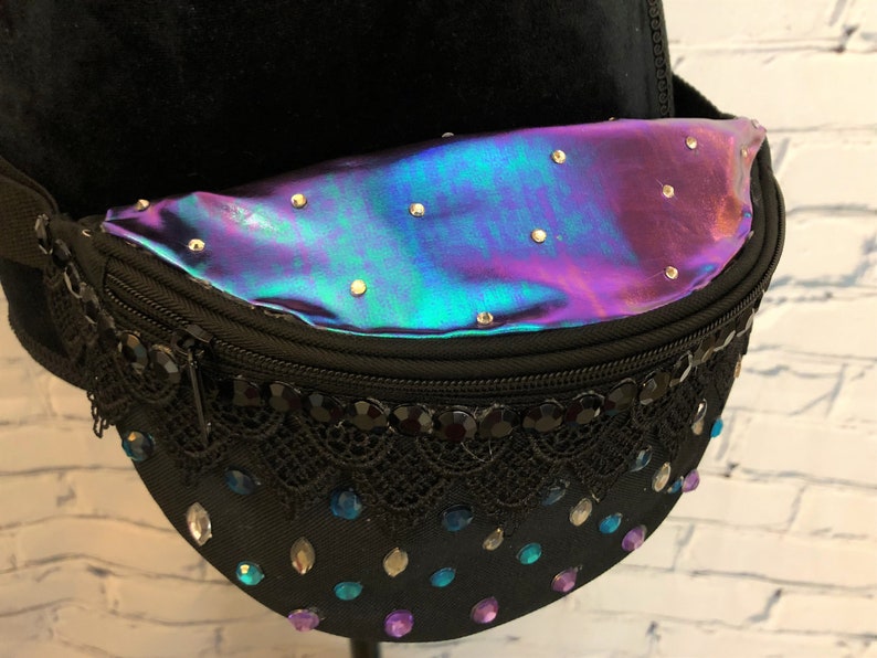 Holographic Galaxy Fanny Pack Rave Fanny Pack Festival - Etsy