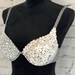White Flowers and Pearls Rave Bra - Etsy