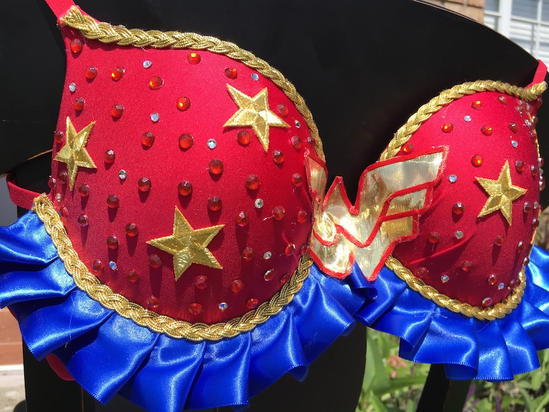 Wonder Woman Golden Lasso Inspired Rave Bra Perfect for Rave - Etsy