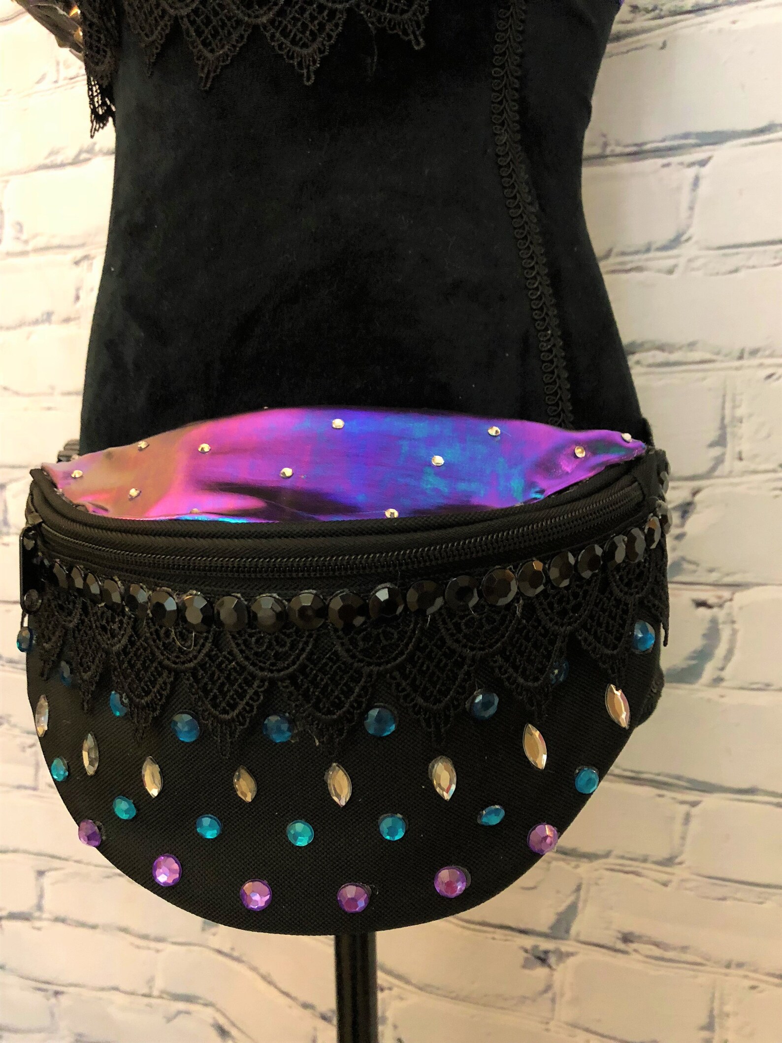 Holographic Galaxy Fanny Pack Rave Fanny Pack Festival - Etsy