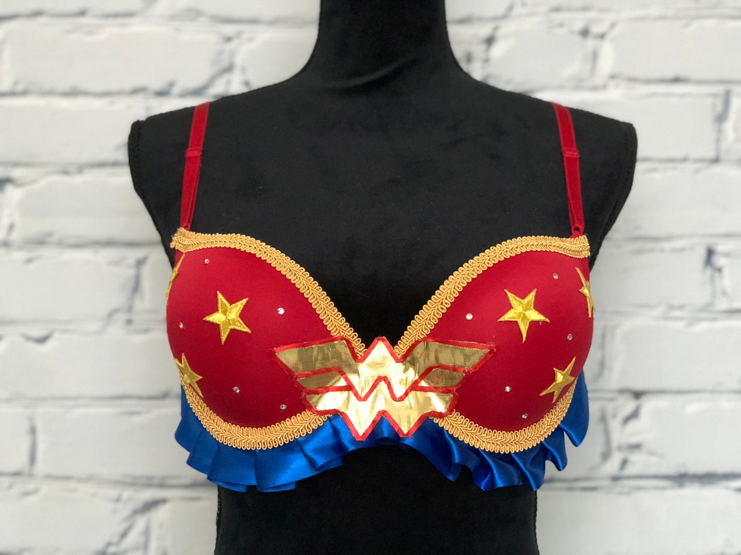 Wonder Woman Golden Lasso Inspired Rave Bra Perfect for Rave Outfit ...