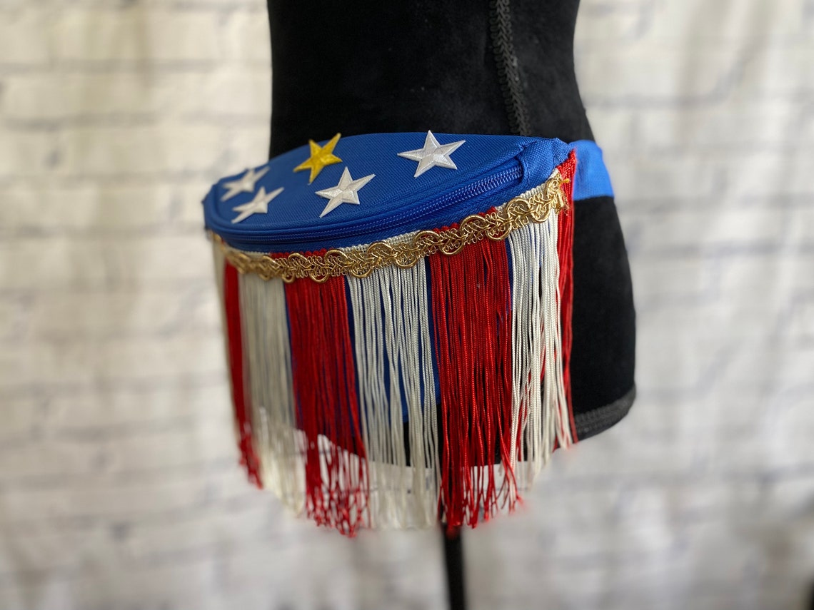 Red White and Blue American Flag Fanny Pack Rave Fanny Pack - Etsy