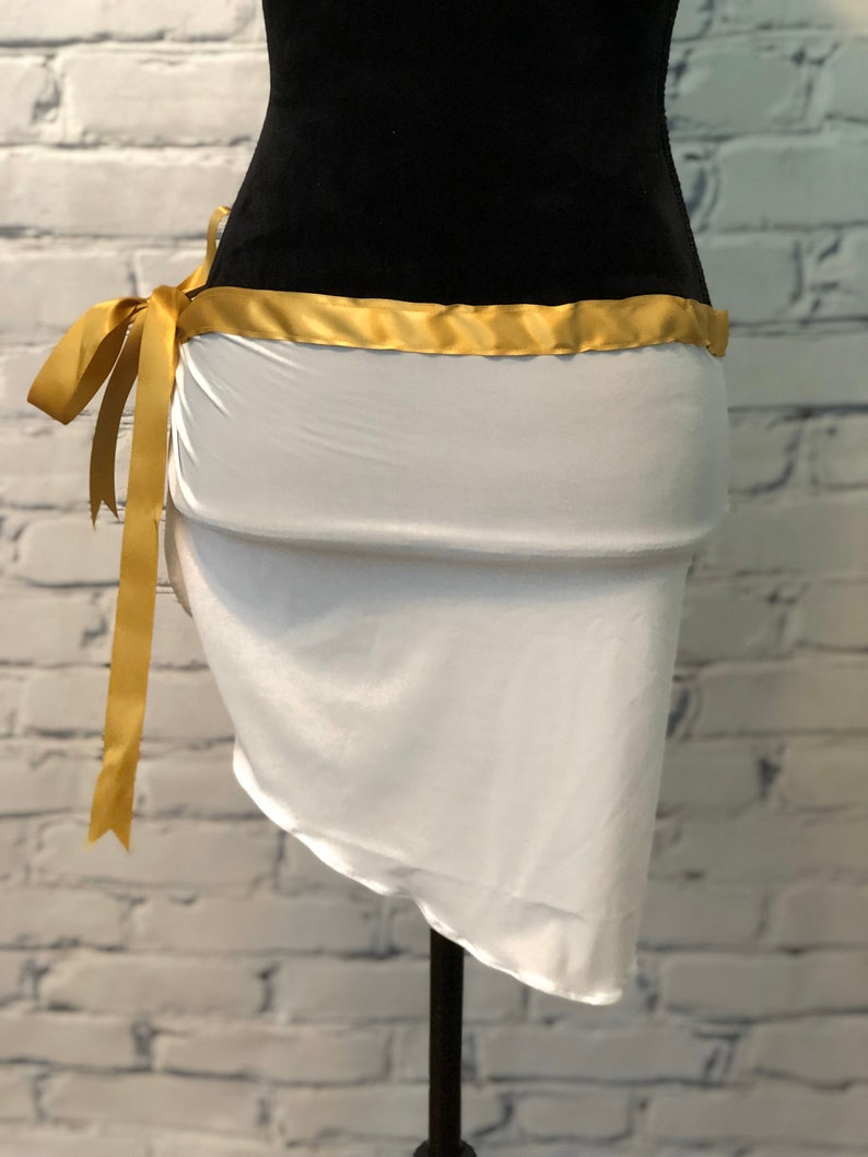 White and Gold Greek Goddess Wrap Skirt Perfect for Any Rave | Etsy