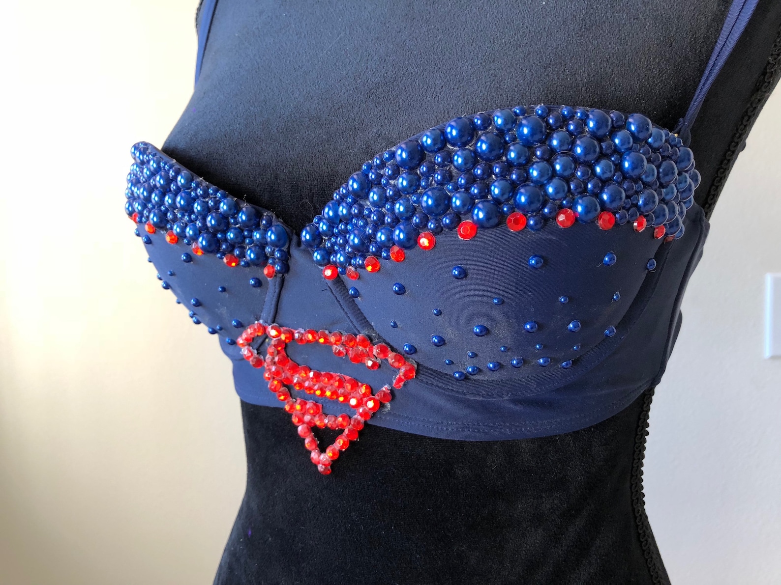 DC Comics Inspired Supergirl Rave Bra - Rave Outfit, Edm Bra, Exotic ...