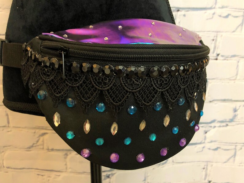 Holographic Galaxy Fanny Pack Rave Fanny Pack Festival - Etsy