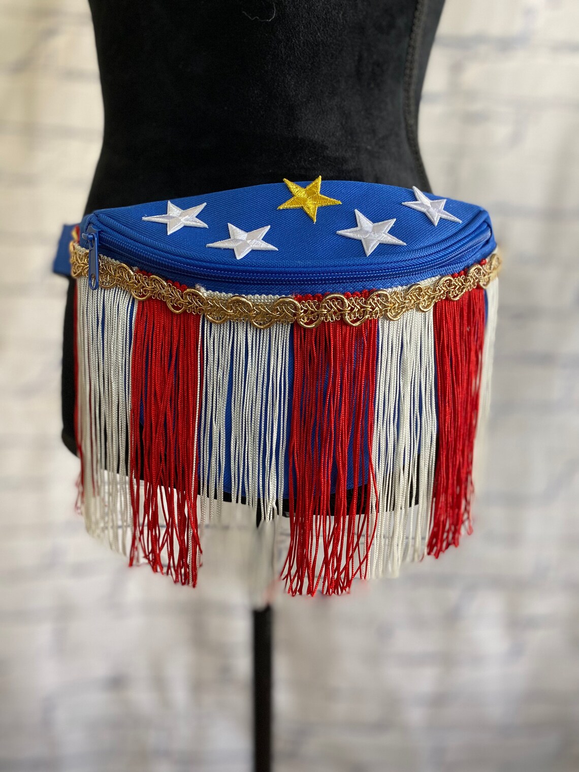 Red White and Blue American Flag Fanny Pack Rave Fanny Pack - Etsy