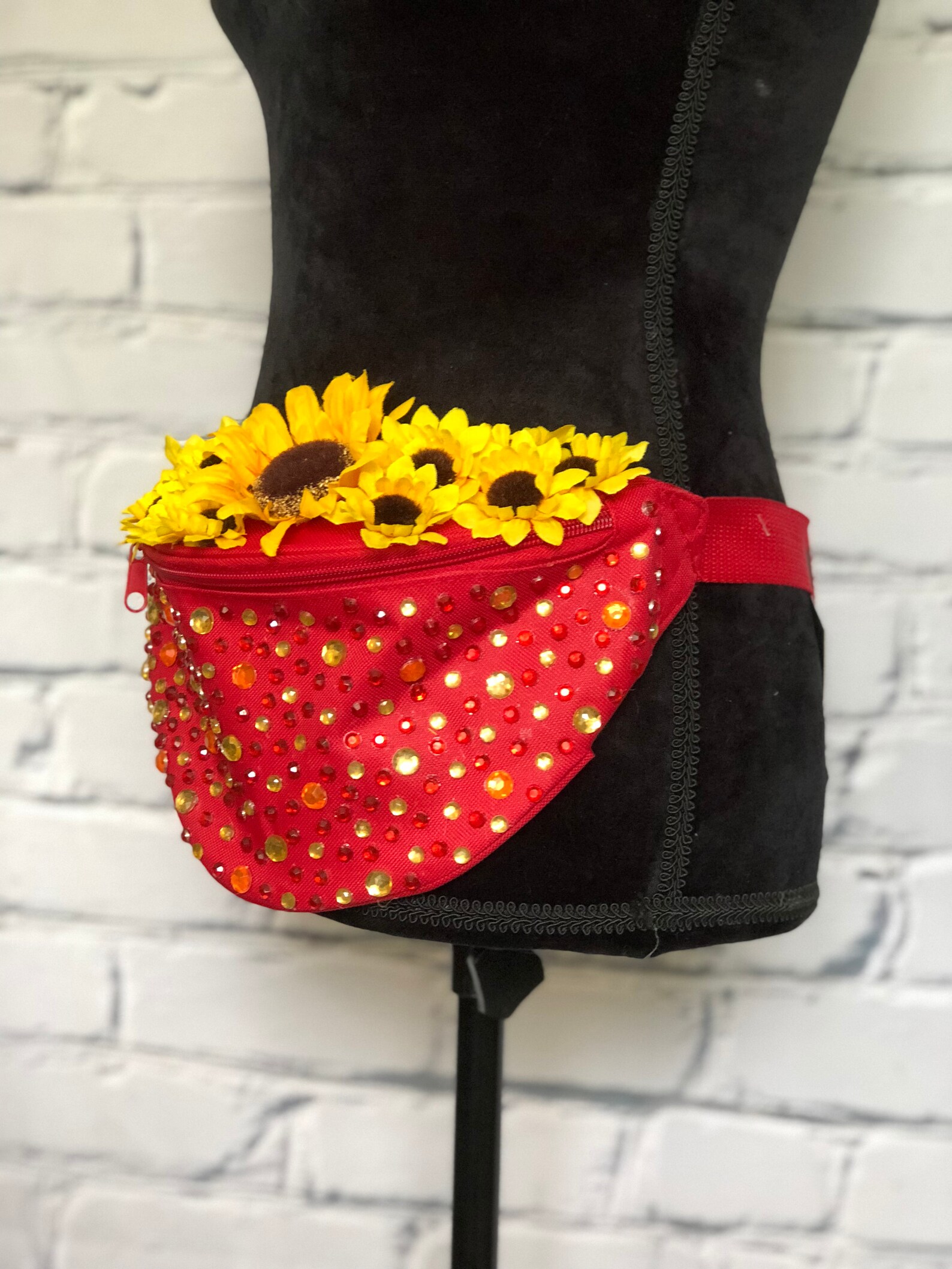Sunflower Glamour Fanny Pack Rave Fanny Pack Festival Fanny - Etsy