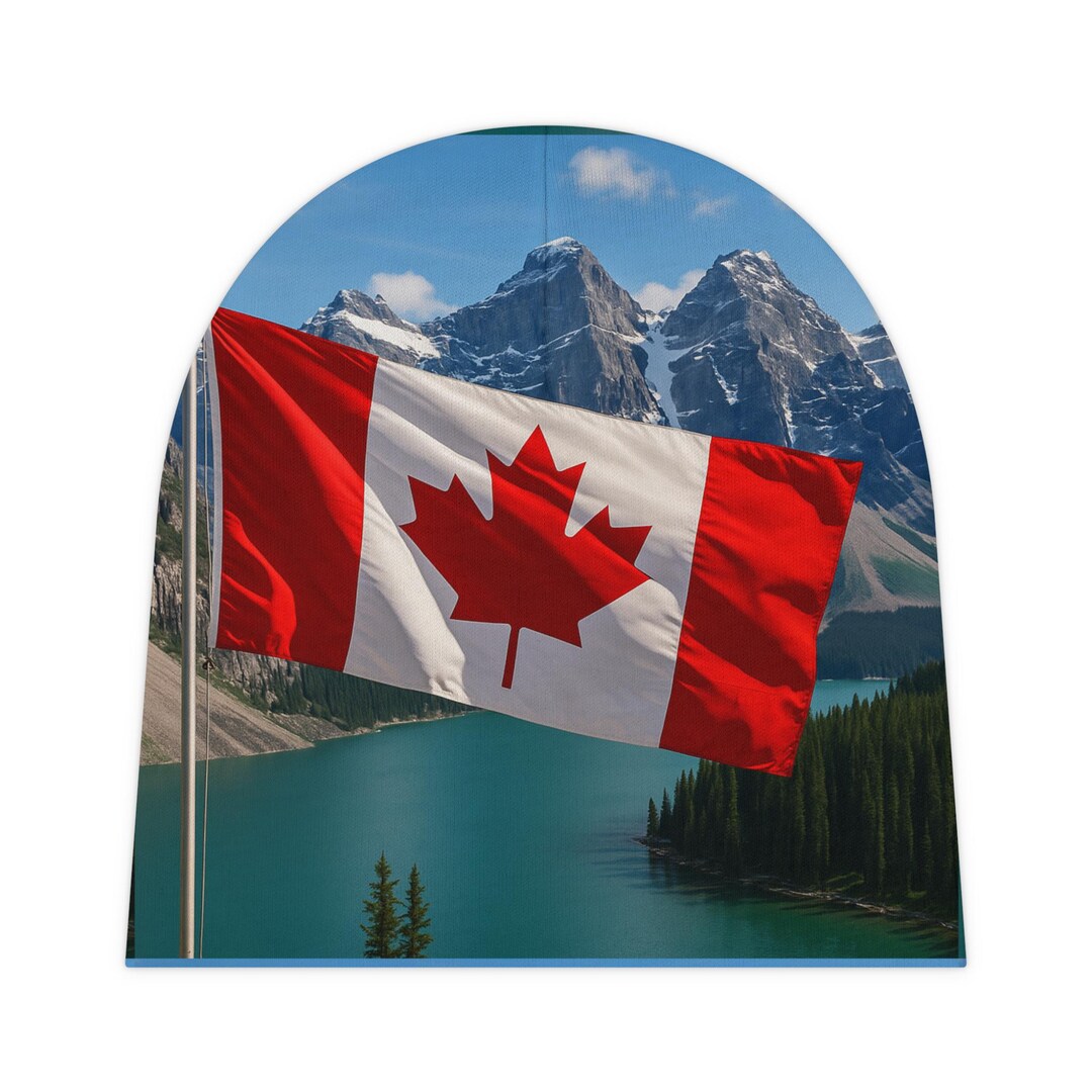 Canadian Flag Baby Beanie, Adorable Infant Hat, AOP Beanie for Toddler ...