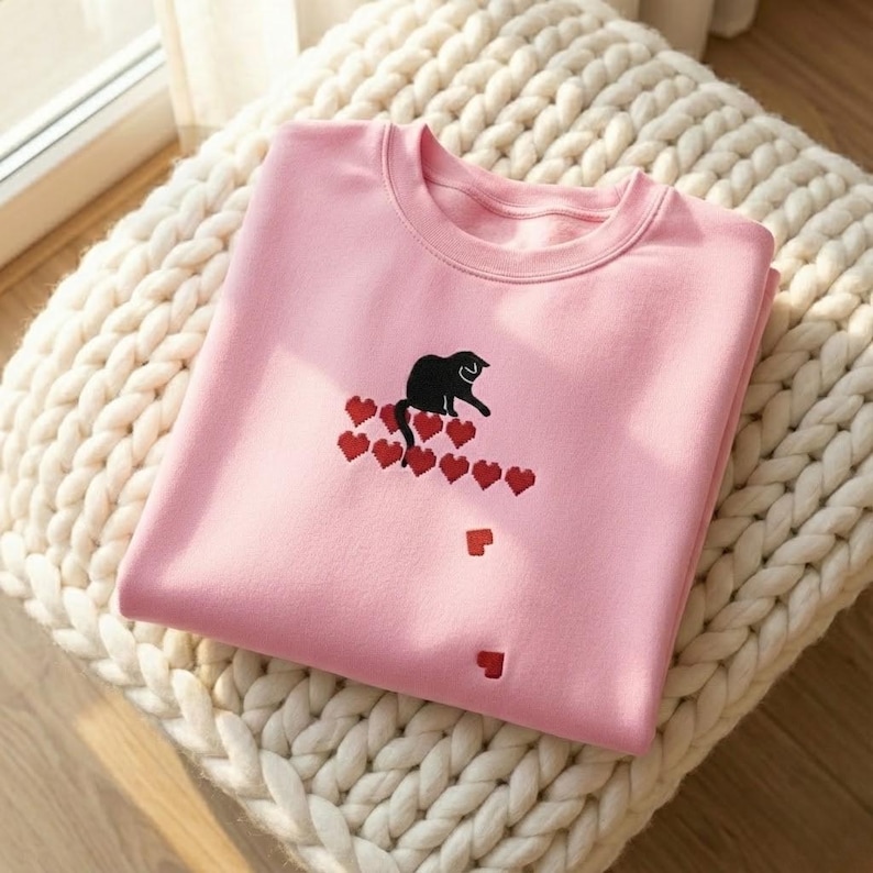 Gamer Cat Sweatshirt, Funny Pixel Heart Health Bar Hoodie, Retro Video ...