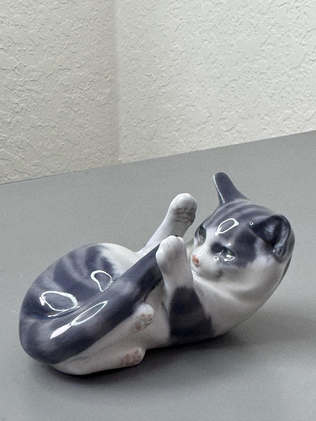 Royal Copenhagen Cat Figurine 1241 – Playful Kitten With Tail, Denmark ...