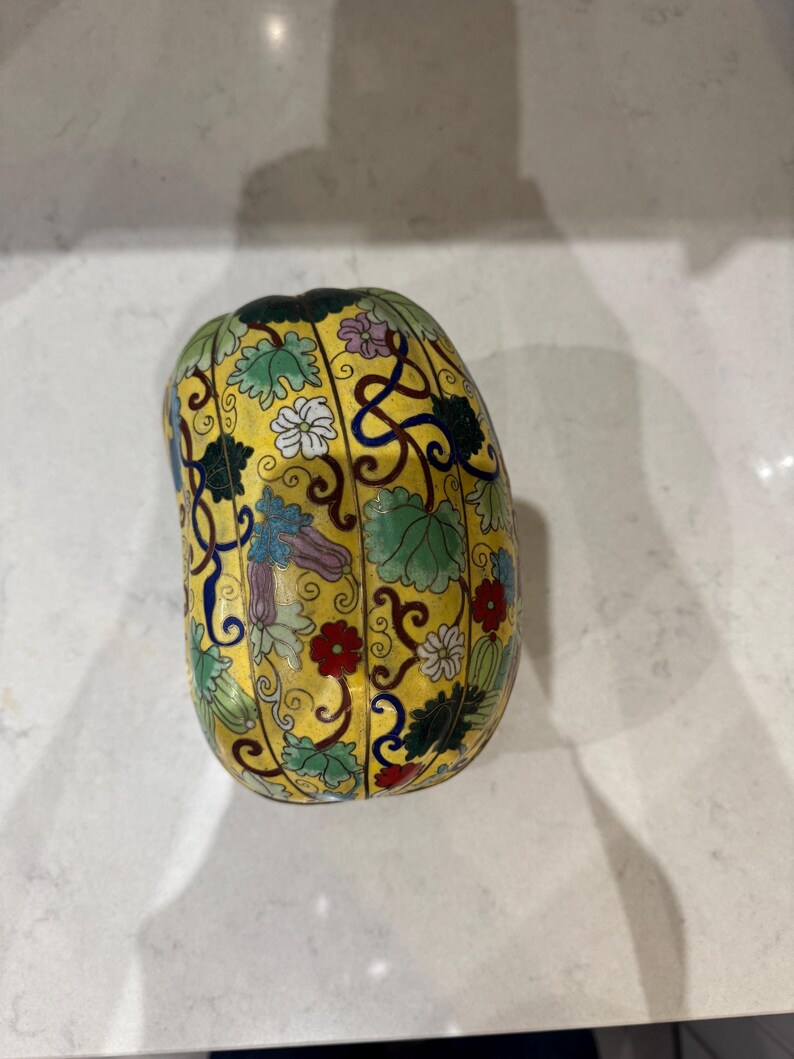 Rare Chinese Republic Period Large Cloisonné Box in Gourd Form - C1915 ...