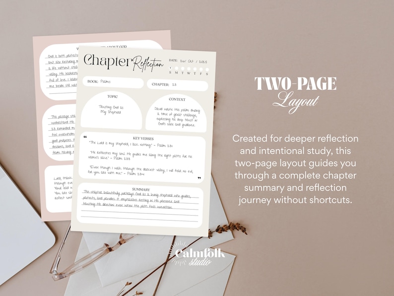 Bible Chapter Study Guide Template: Printable & Digital (goodnotes) - Etsy