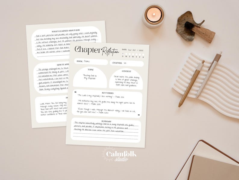 Bible Chapter Study Guide Template: Printable & Digital (goodnotes) - Etsy