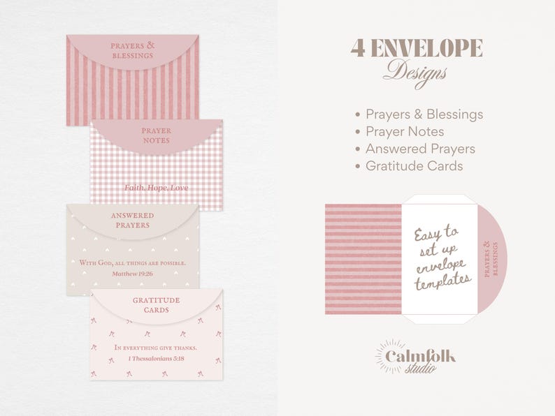 Pink Prayer Board Kit Printable With Envelopes - Christian Prayer ...