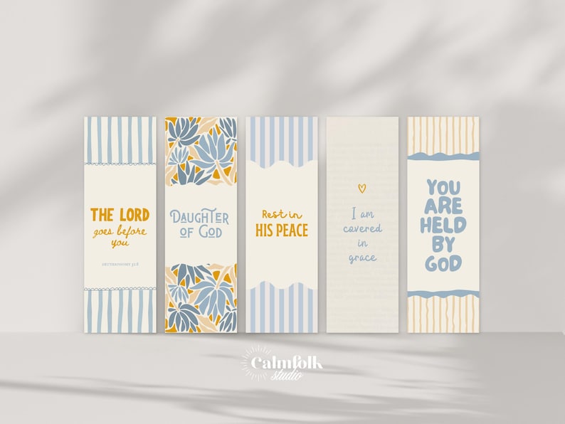 Christian Bookmarks Printable Set, Bible Verse Bookmark Bundle, Faith ...