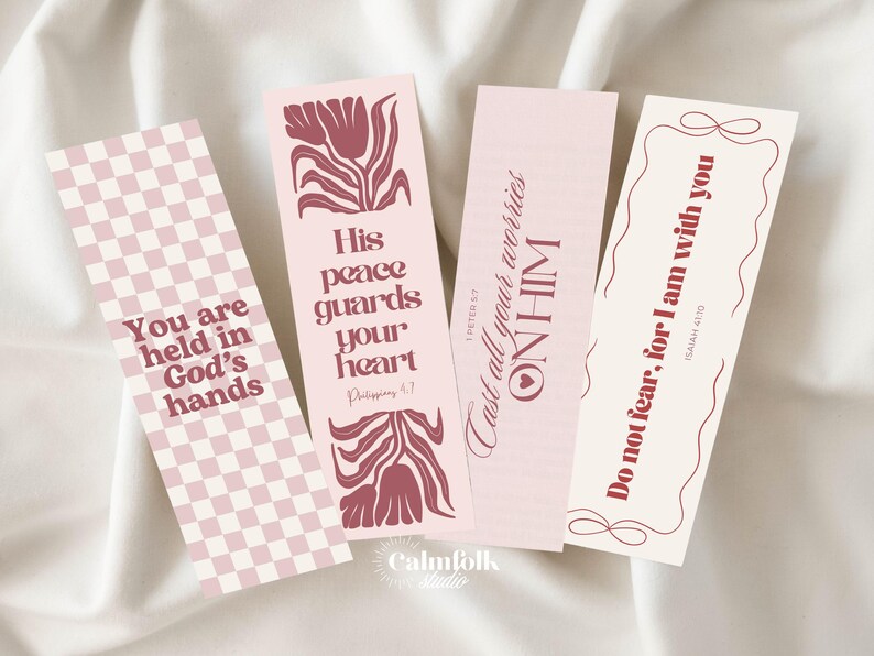 Christian Bookmarks Printable, Bible Verse Bookmark Bundle, Faith Quote ...