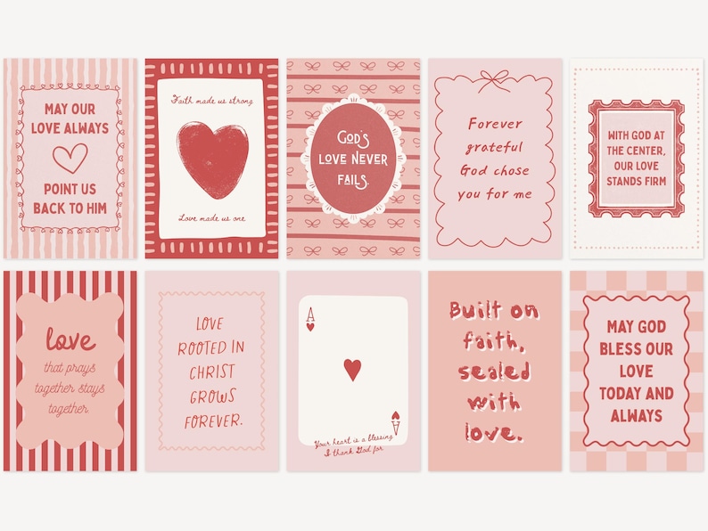 20 Christian Valentines Day Cards: Scripture Art, Love Bible Verse - Etsy