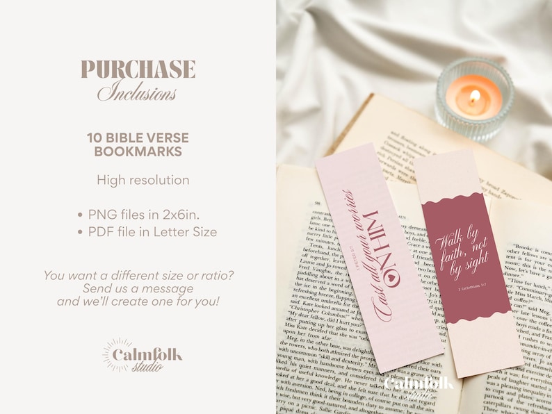 Christian Bookmarks Printable Set, Bible Verse Bookmark Bundle, Faith ...