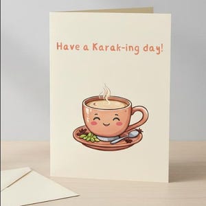 Karak Chai Card - Etsy UK
