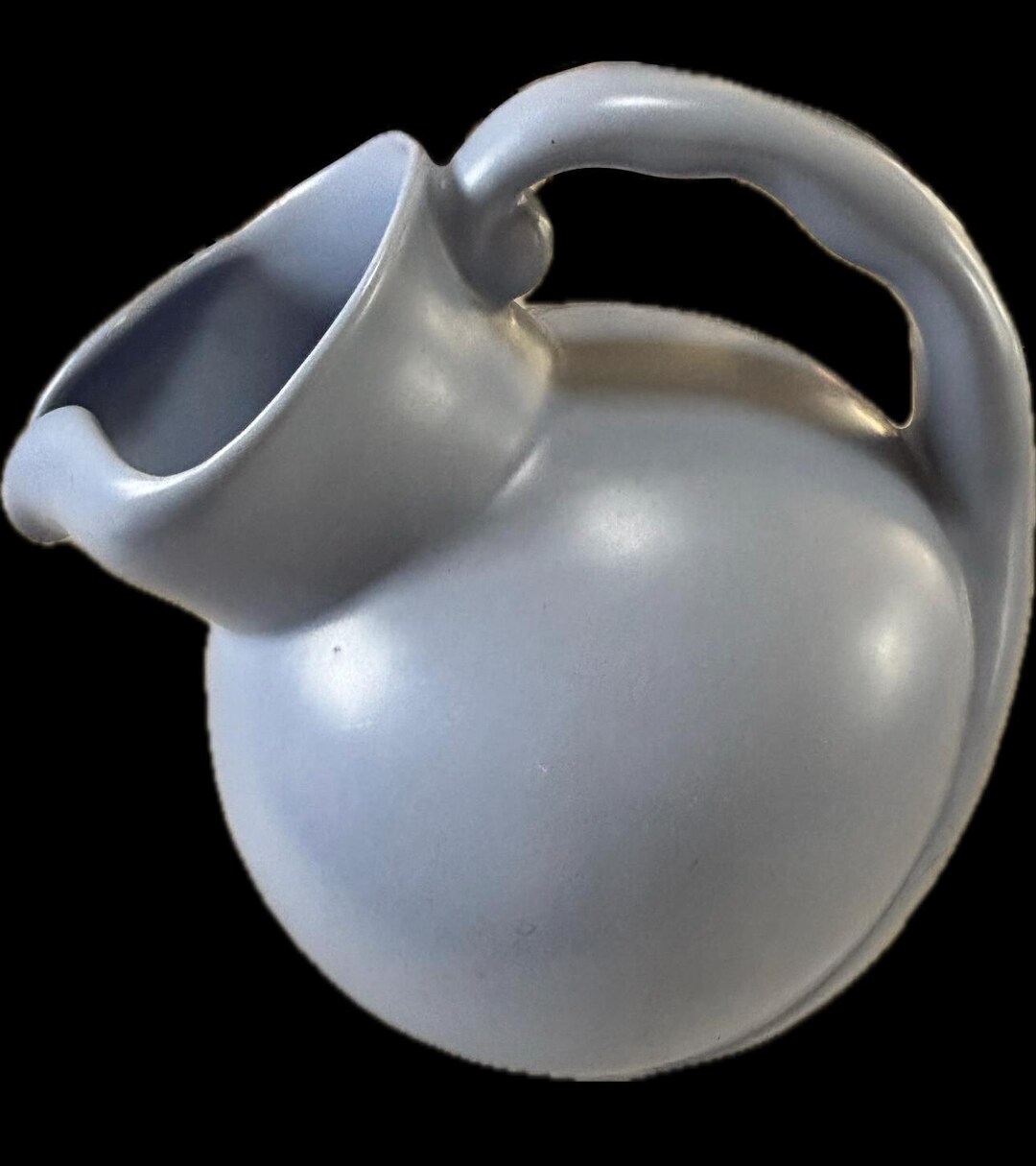Blue Art Deco Mission Bell California Pottery Ball Pitcher - Etsy
