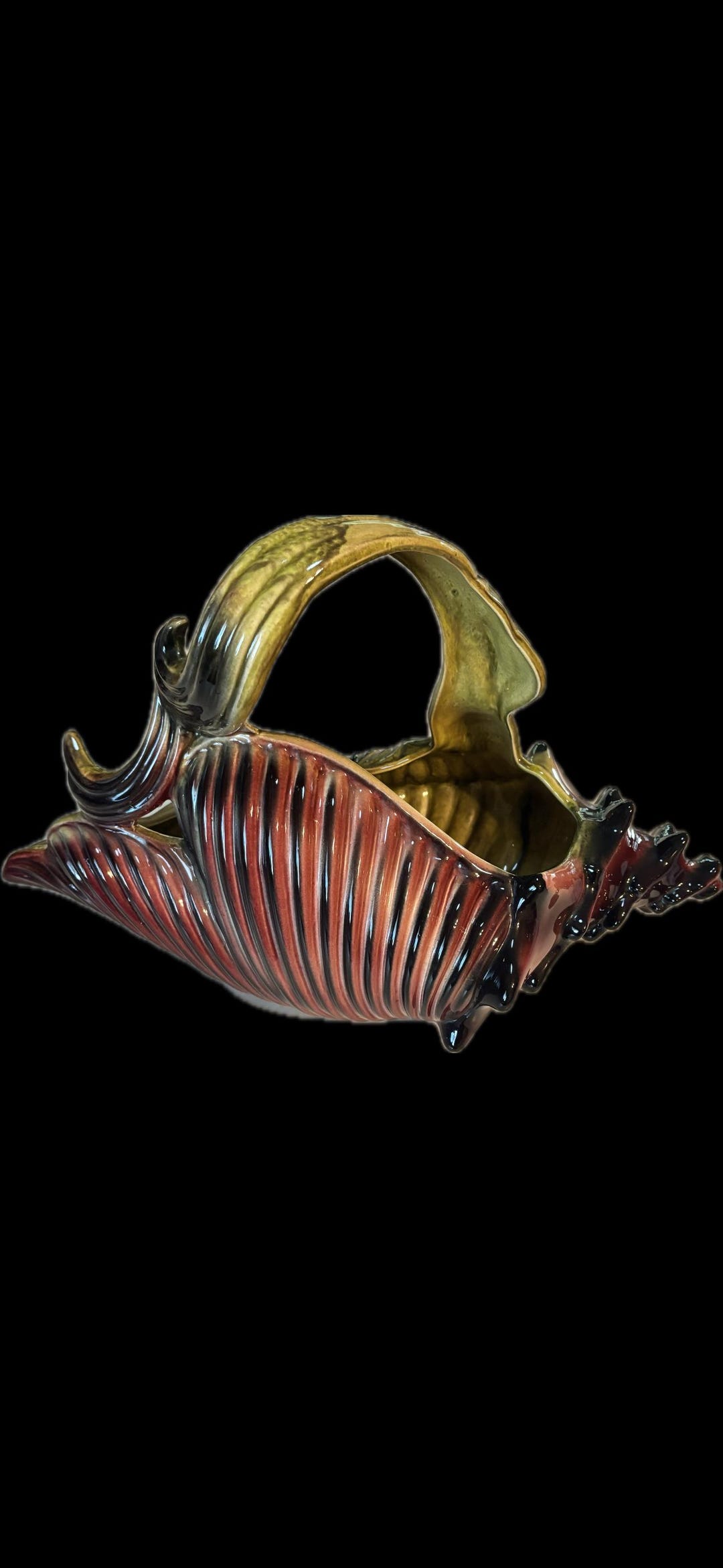 Hull Pottery Ebb Tide Shell Basket, From the 1950s - Etsy