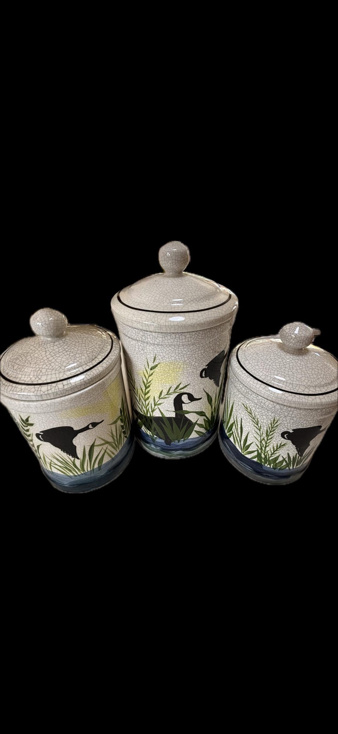 Hand Painted Canister Set by the Potting Shed Pottery Company - Etsy