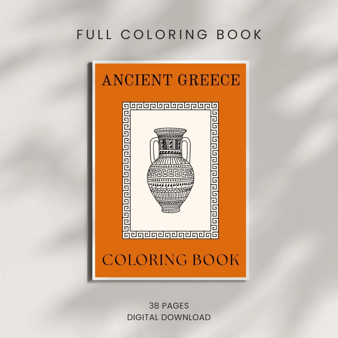 Ancient Greece Printable Coloring Book - Digital Download - Etsy