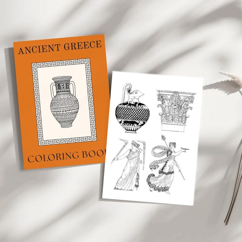 Ancient Greece Printable Coloring Book - Digital Download - Etsy