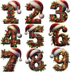 Christmas Alphabet Clipart Bundle PNG, Festive Letter Set for Holiday ...