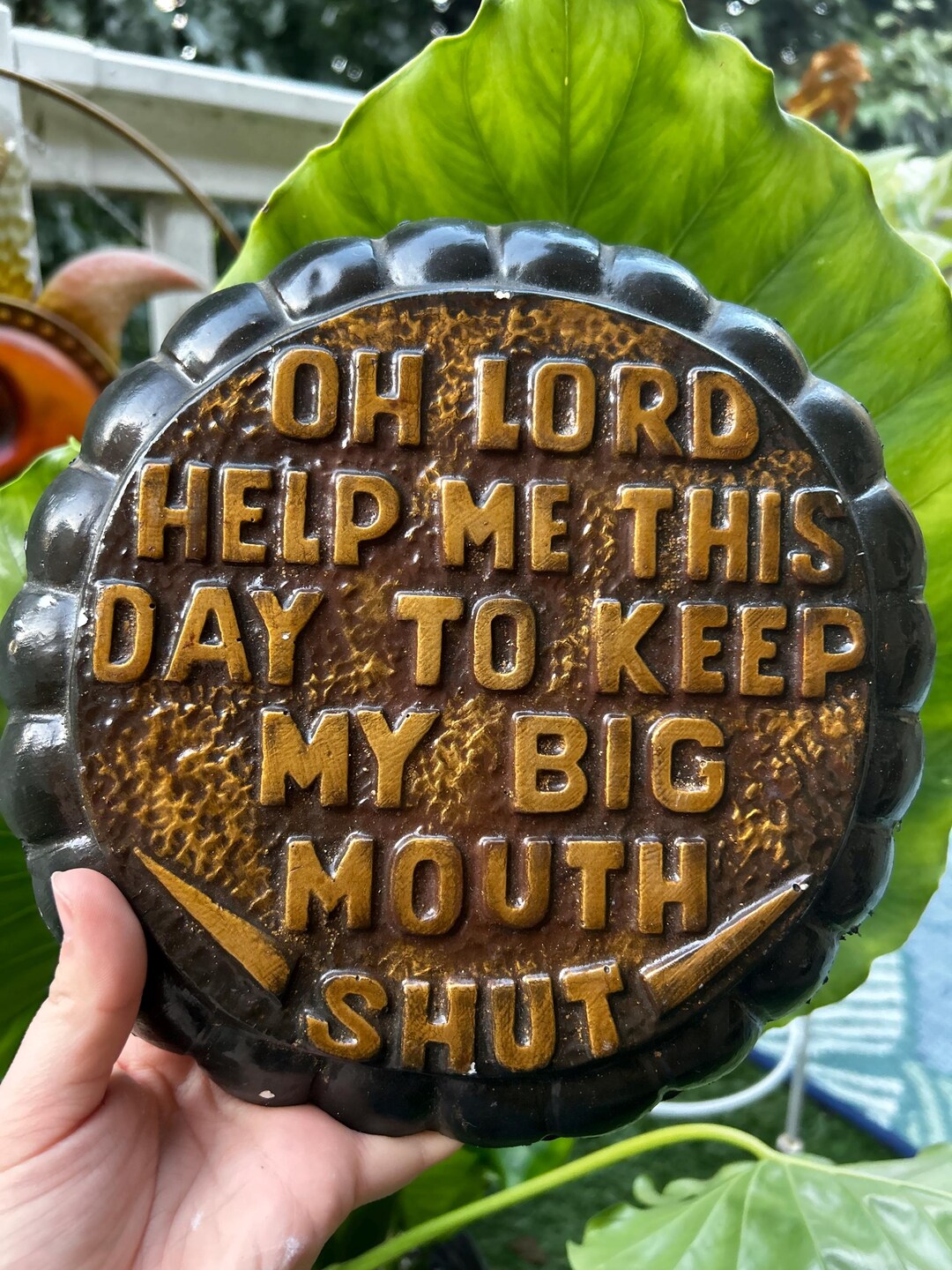 VTG Quirky “oh Lord Help Me” Chalkware Wall Plaque - Etsy