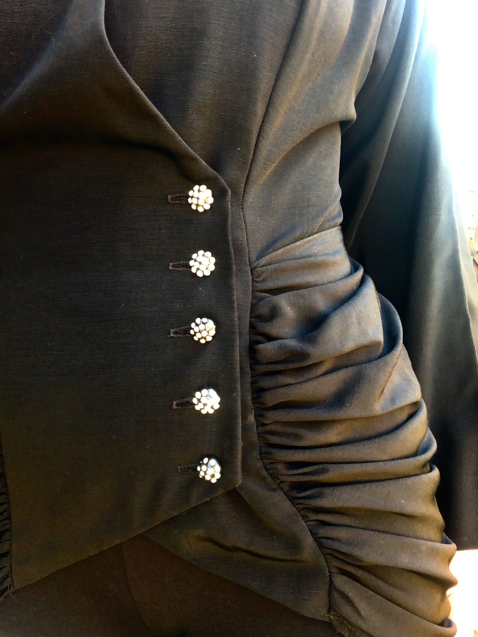 Vintage 90s Victorian Gothic Bustle Ruched Jacket S M - Etsy