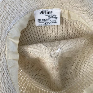 Vintage 70s Beige Wide Brim Boater Fedora Knit Cloche Hat 21 - Etsy