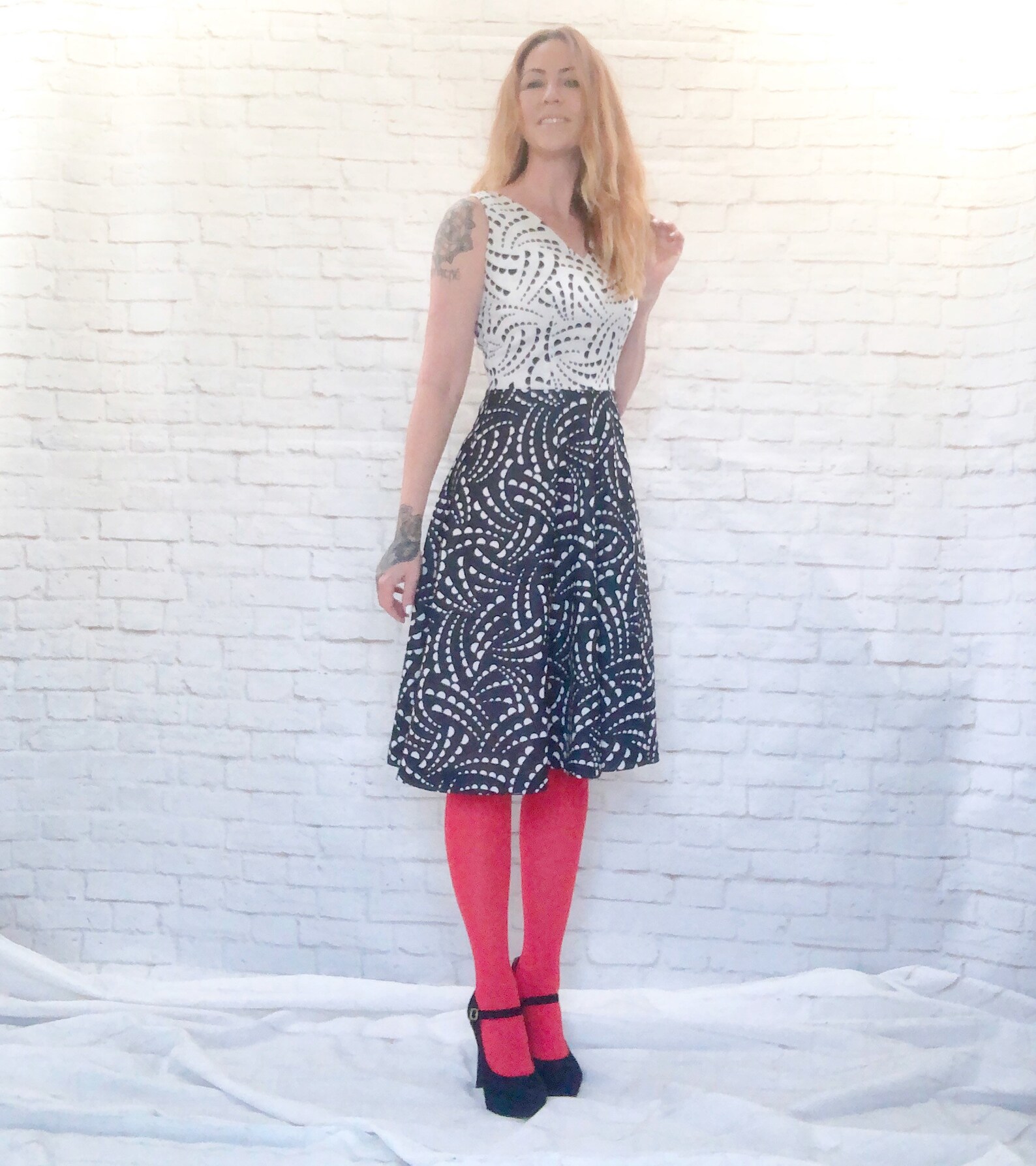 Vintage Retro 90s Does 60s Mod Bright Red Solid Tights - Etsy