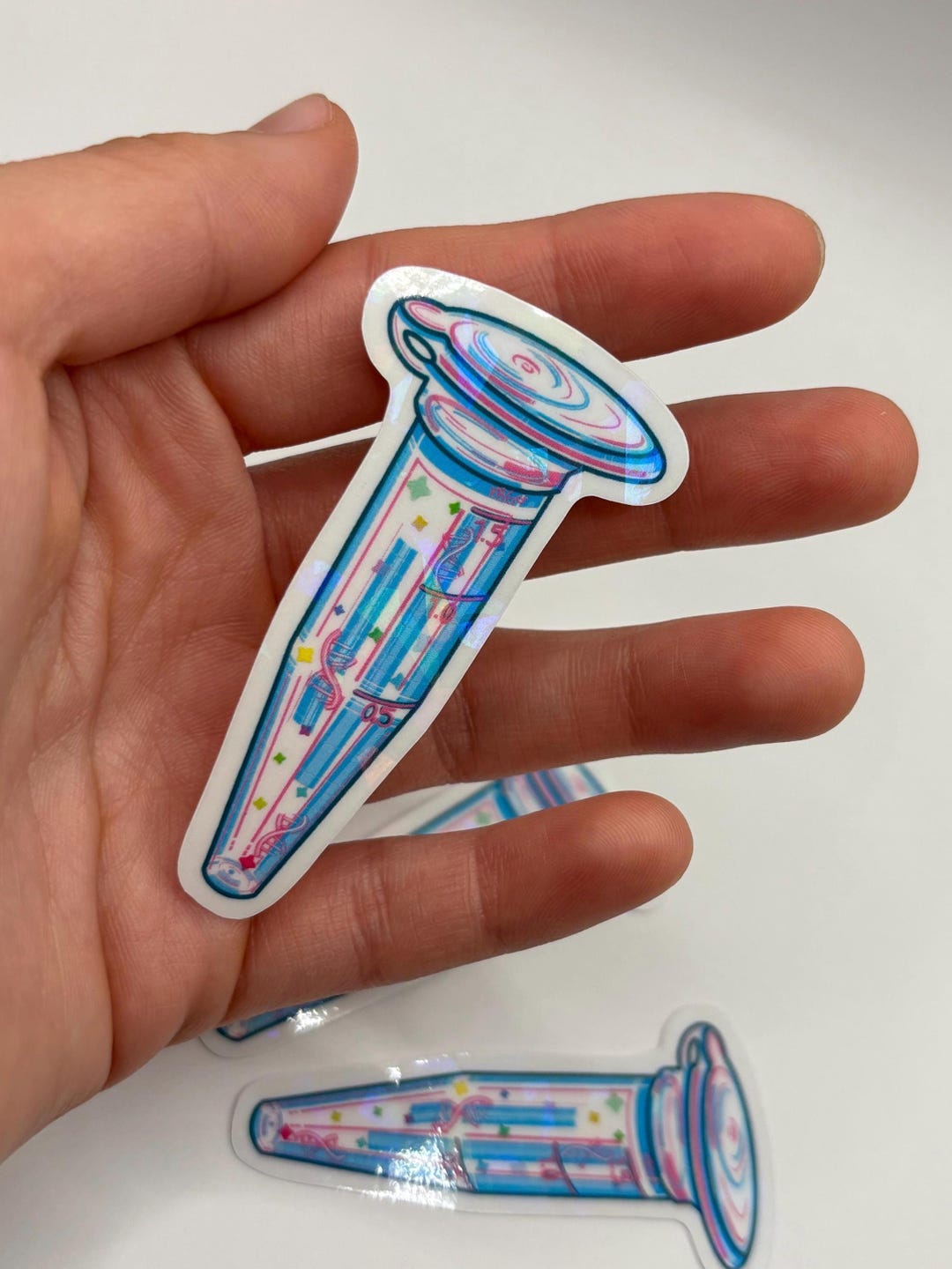 Centrifuge Tube Holographic Sticker Science: Eppendorf Tube - Etsy
